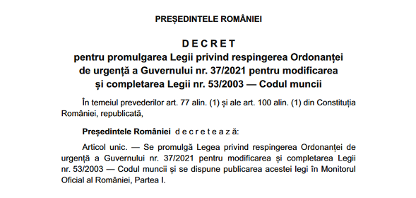 Legea nr. 275/2022 – fișa de post, condica de prezența și Regulamentul ...