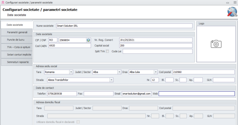 NextUP ERP. Episodul 1. Cum configurezi datele unei societăți ...