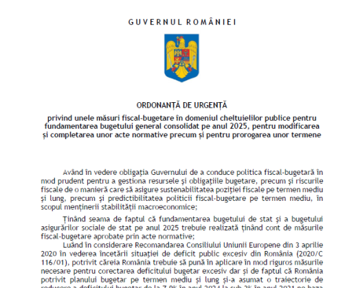 Ordonanta Trenulet 2025 – proiectul FINAL al OUG a fost postat pe site ...